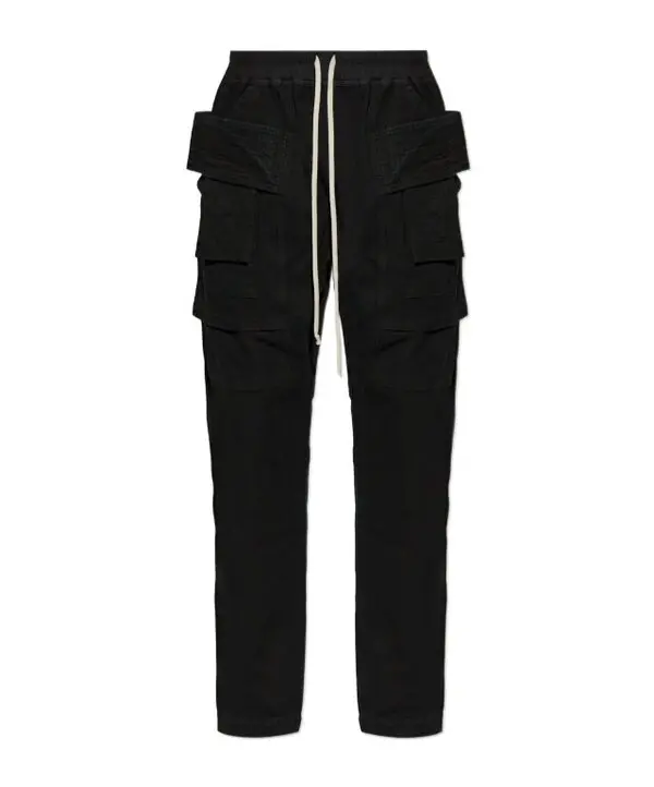 Rick Owens Drawstring Cargo Pants - Black