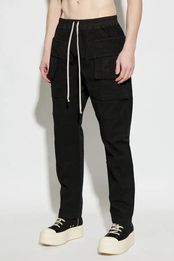 Rick Owens Drawstring Cargo Pants - Black