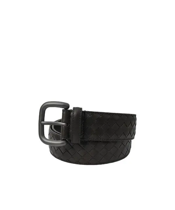 Bottega Veneta Woven Leather Belt - Black