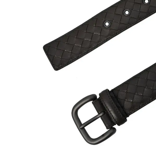 Bottega Veneta Woven Leather Belt - Black