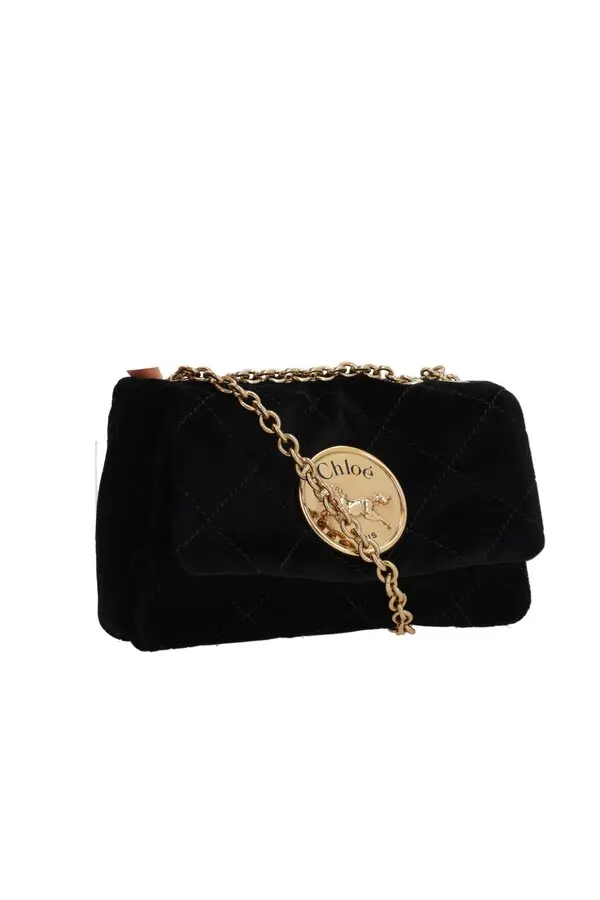 Chloé Heritage Logo Plaque Quilted Small Shoulder Bag