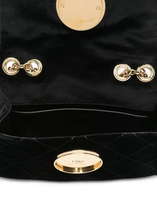 Chloé Heritage Logo Plaque Quilted Small Shoulder Bag
