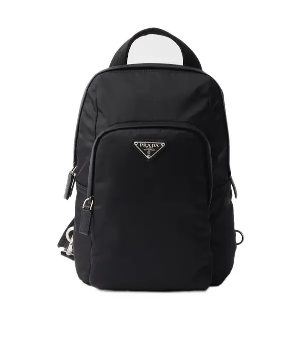 Prada Triangle-logo Zipped Backpack - Black