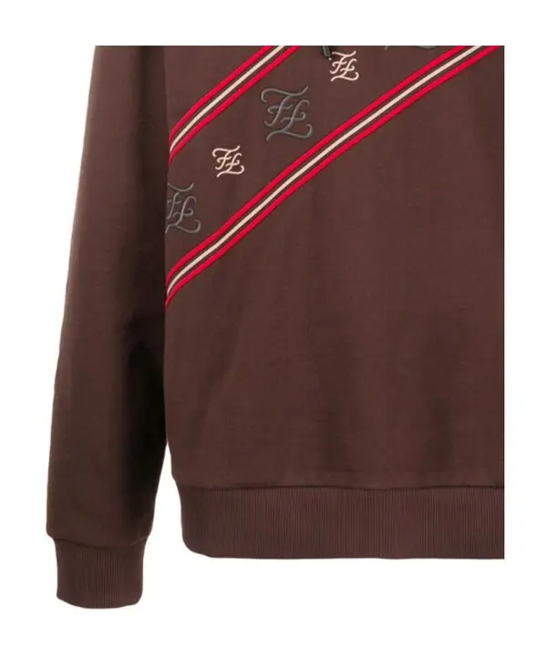 Fendi Ff Pattern Embroidered Hooded Sweater