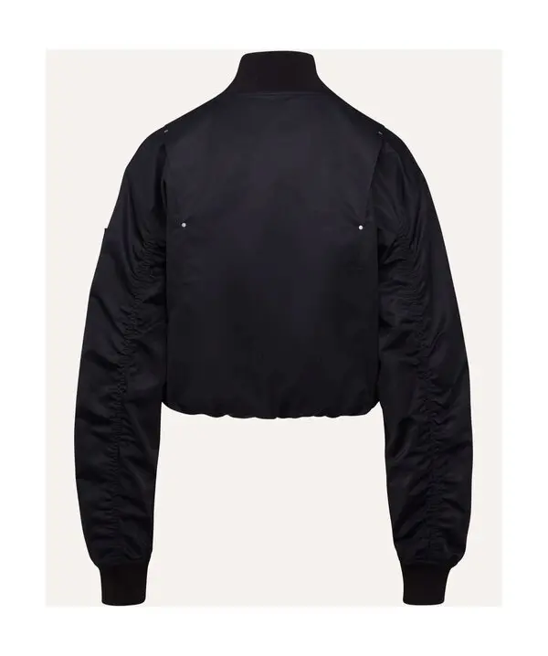 Moose Knuckles Zipped Cropped Bomber Jacket