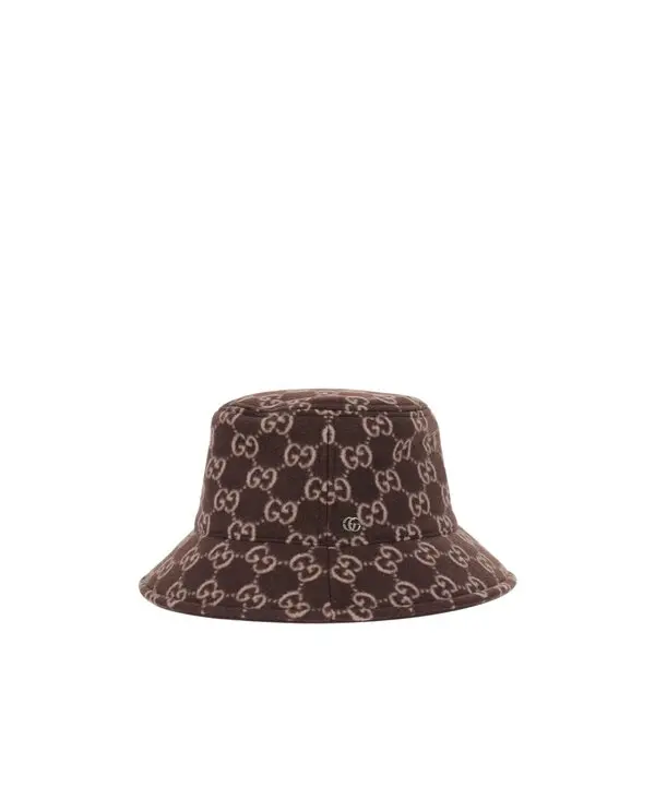 Gucci Monogrammed Bucket Hat - Brown