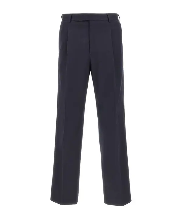 PT TORINO Quindici Wool Tailored Trousers - Blue