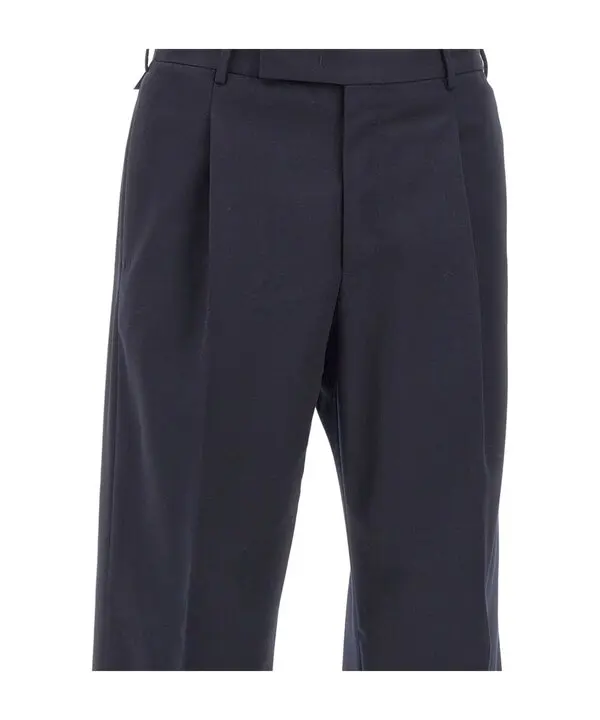 PT TORINO Quindici Wool Tailored Trousers - Blue