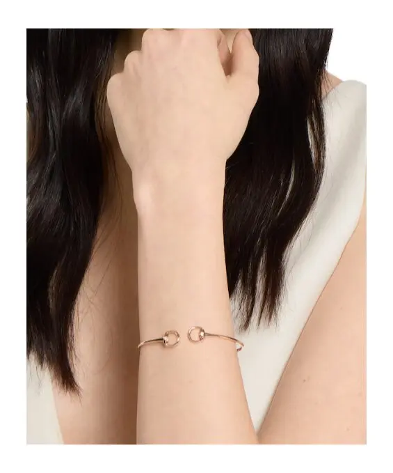 Gucci Horsebit Diamond Bangle Bracelet In 18k Gold
