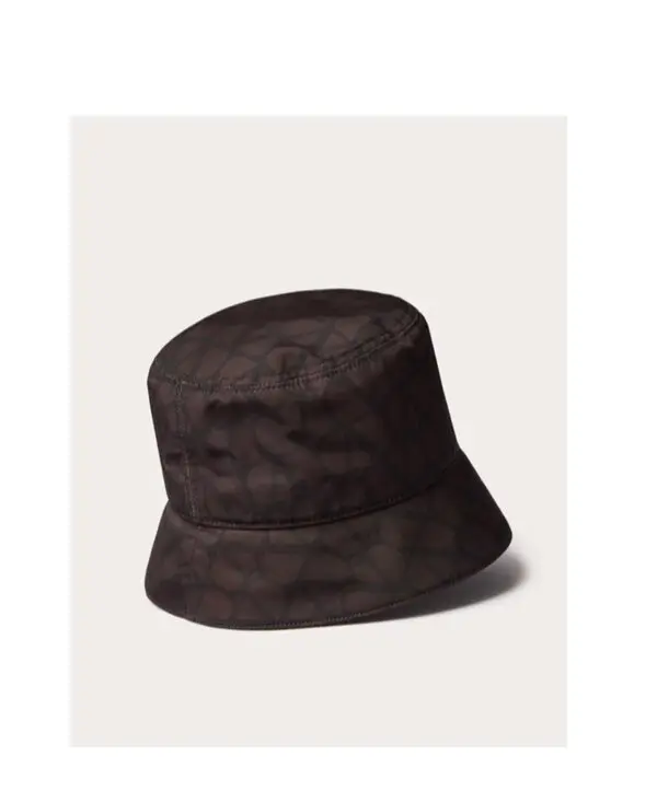 Valentino Garavani Iconograph Canvas Bucket Hat - Black