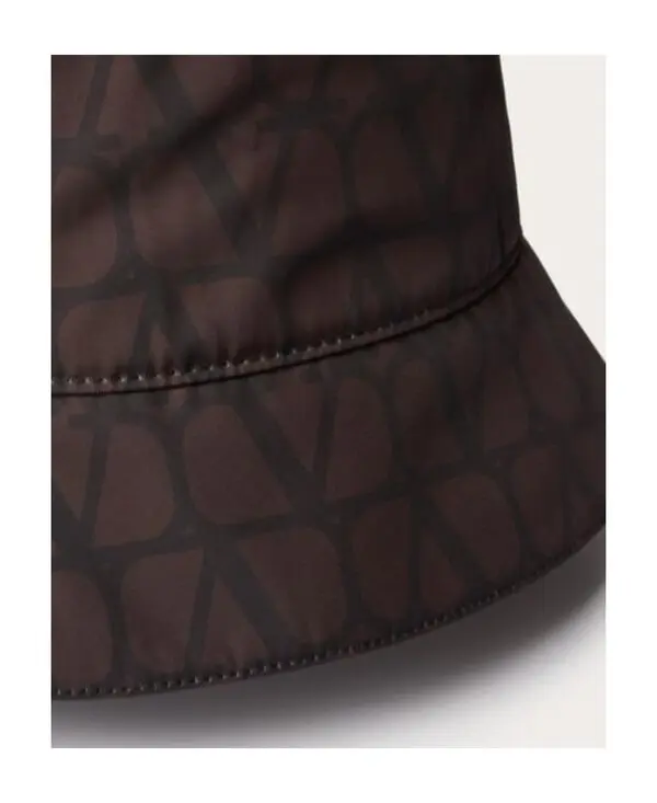 Valentino Garavani Iconograph Canvas Bucket Hat - Black