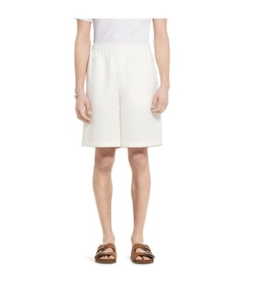 Gucci Logo Embossed Shorts - White