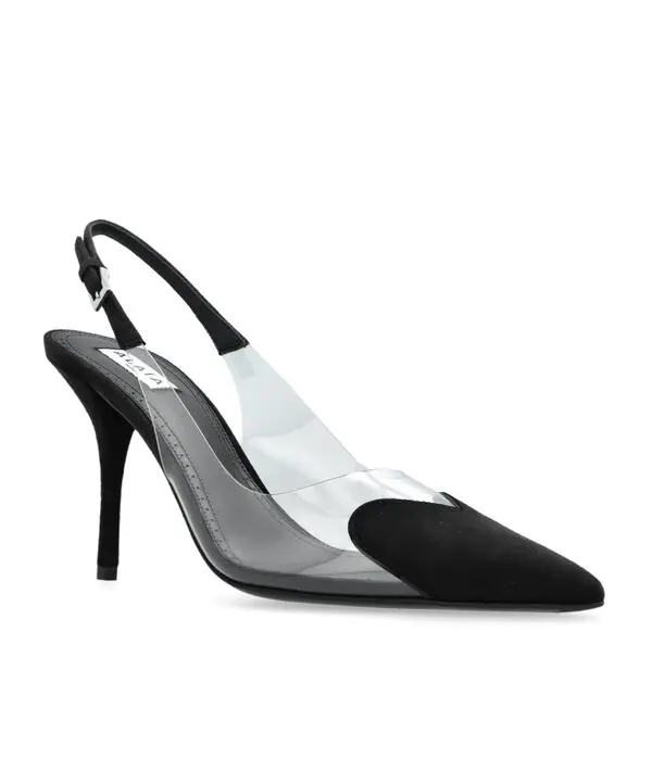 Alaïa 100mm Le Cœur Heart-shaped Slingback Pumps