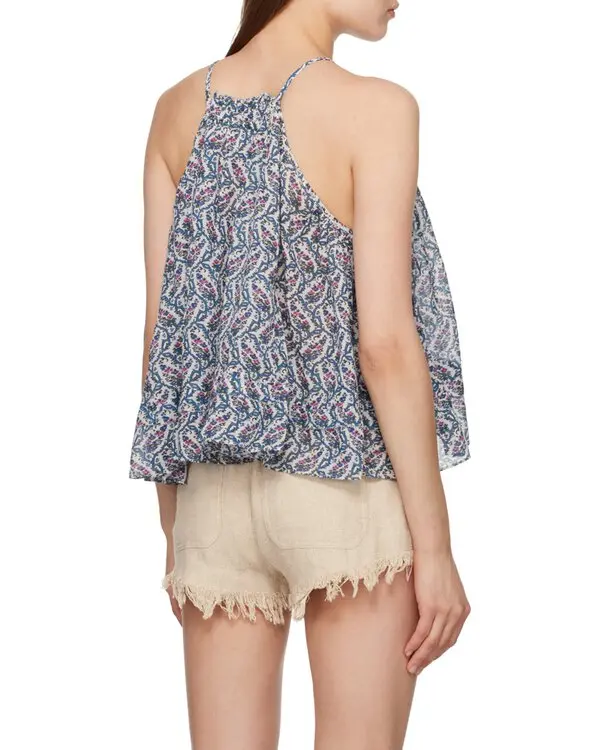 Isabel Marant Étoile Flared Floral Sleeveless Blouse