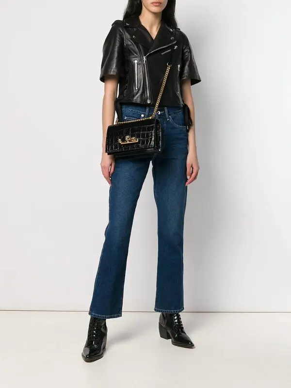 Alexander McQueen Jewelled Satchel - Black