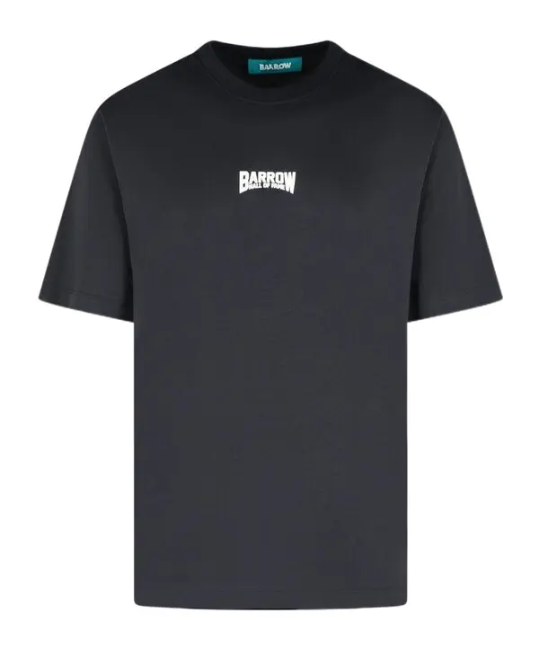 BARROW Bear Printed Crewneck T-shirt - Black
