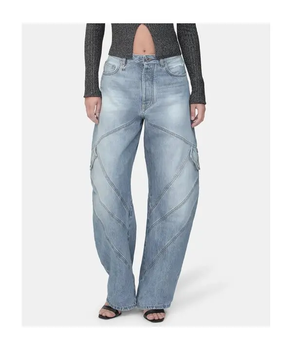 Amiri Panelled Wide-leg Jeans