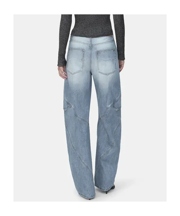 Amiri Panelled Wide-leg Jeans