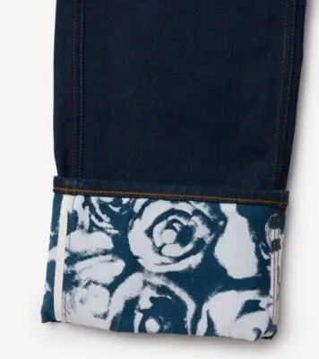 Burberry Straight-leg Jeans With Floral Cuffs