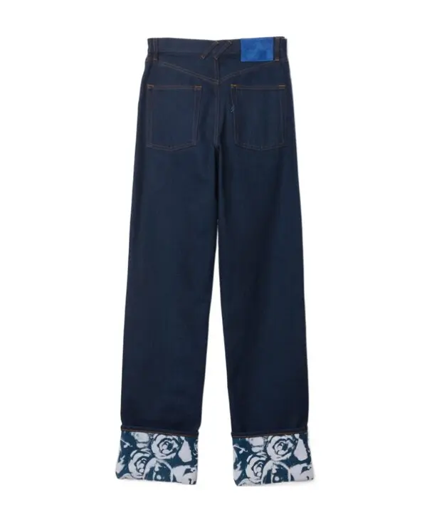Burberry Straight-leg Jeans With Floral Cuffs