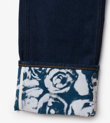 Burberry Straight-leg Jeans With Floral Cuffs