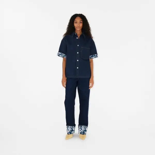 Burberry Straight-leg Jeans With Floral Cuffs