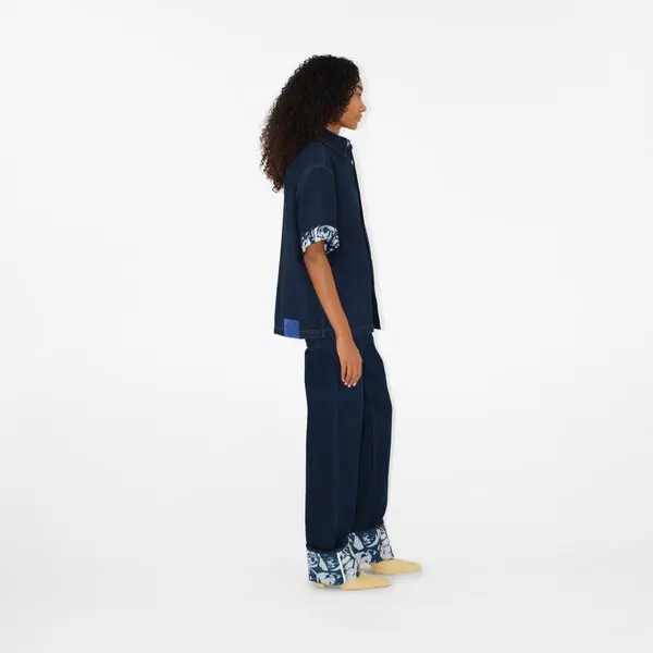 Burberry Straight-leg Jeans With Floral Cuffs