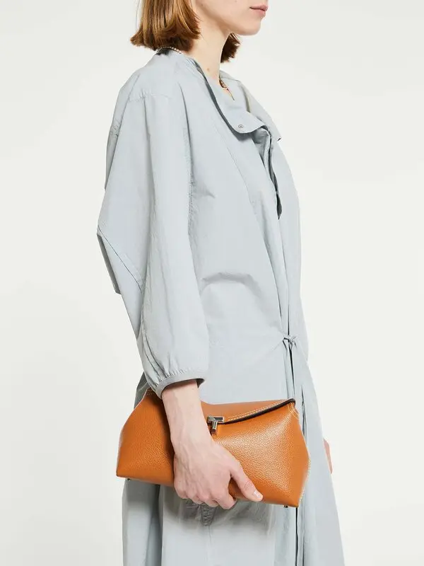 TOTEME Logo Plaque Foldover Top Crossbody Bag - Orange