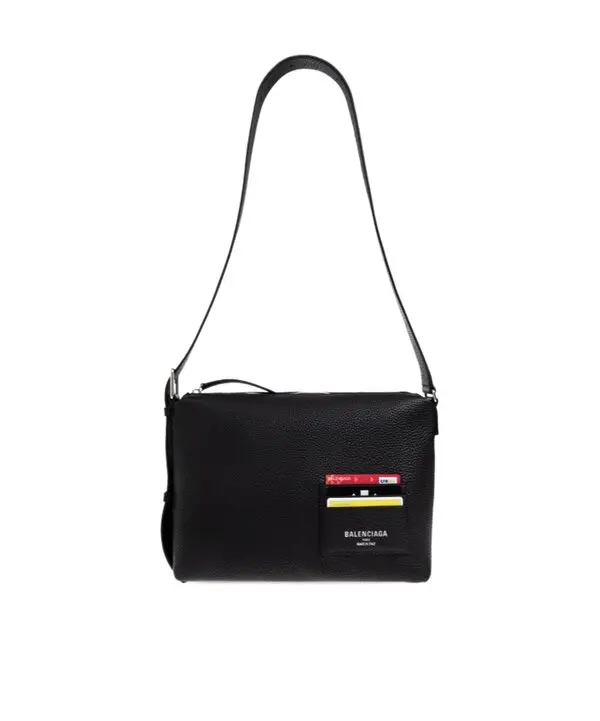 Balenciaga Credit Small Shoulder Bag - Black