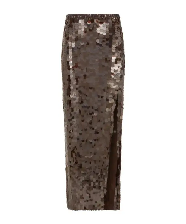 P.a.r.o.s.h Full Sequins Longuette - Brown