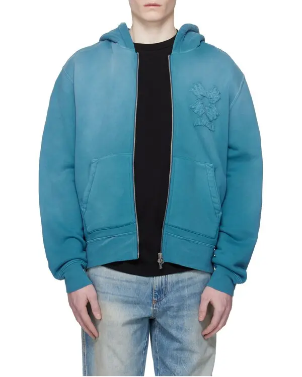 Amiri Ma Quad Zip-up Hoodie - Blue