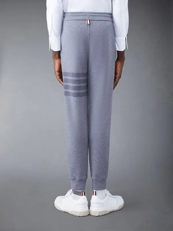 Thom Browne Four Bar Drawstring Joggers - Light Gray