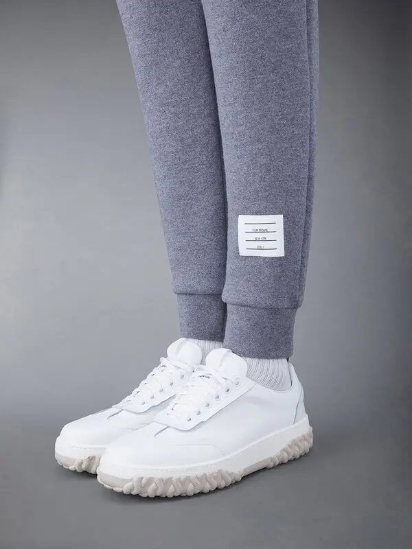 Thom Browne Four Bar Drawstring Joggers - Light Gray