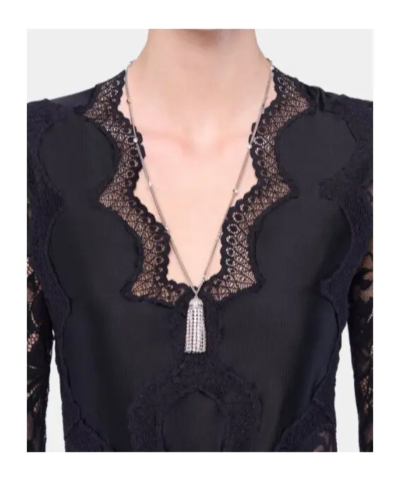 Rabanne Long Sleeve Lace Maxi Dress