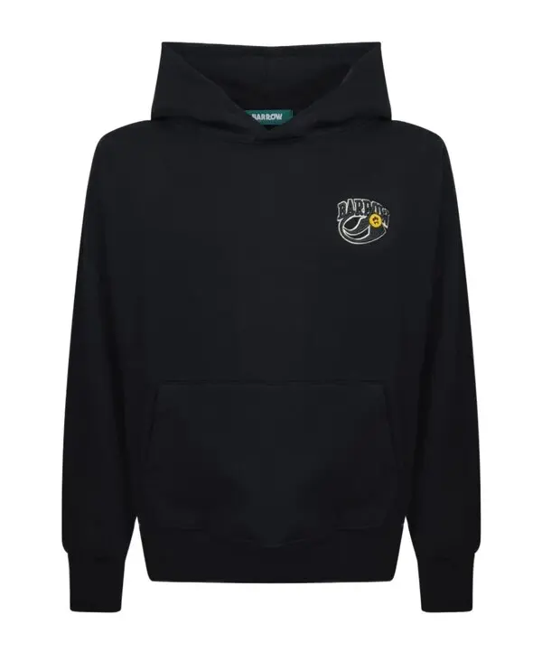 BARROW Teddy Bear Baseball Print Hoodie - Black