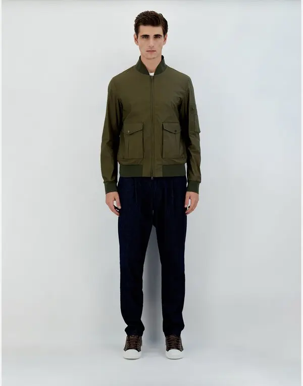 Herno Lightweight Bomber Jacket - Brown