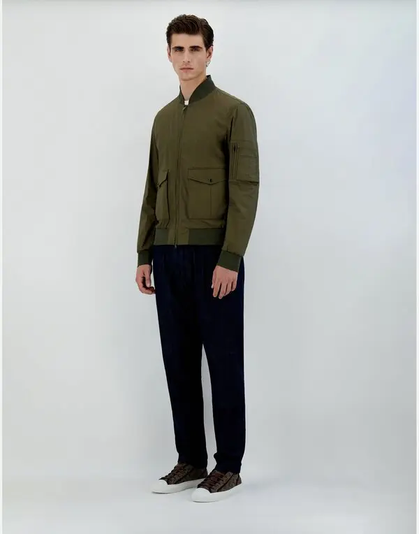 Herno Lightweight Bomber Jacket - Brown