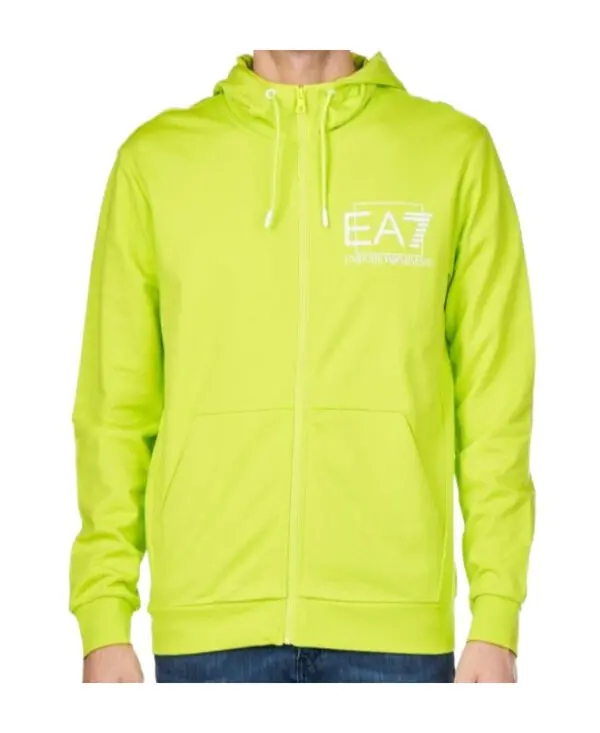 EA7 Logo Printed Hooded Sweater