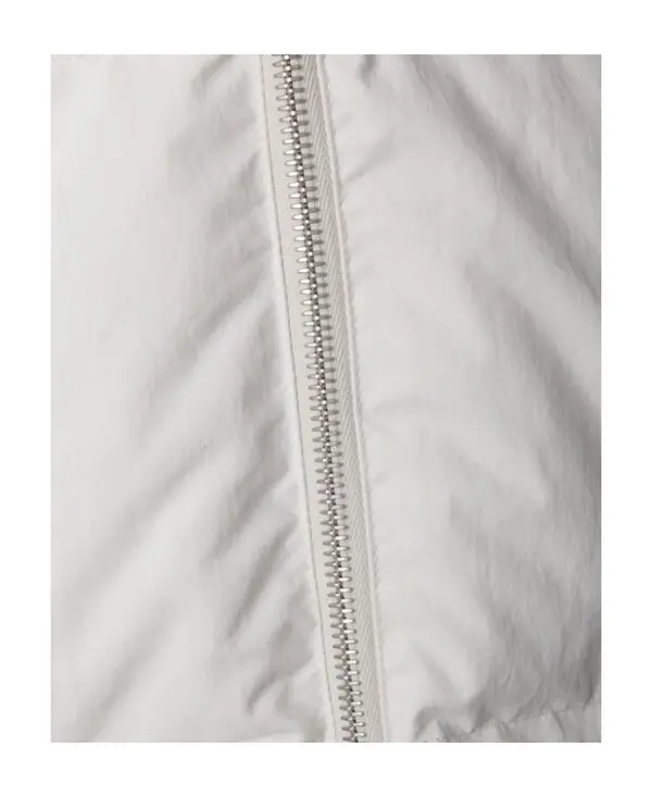 JIL SANDER Hooded Down Jacket With Two-way Zipper - White