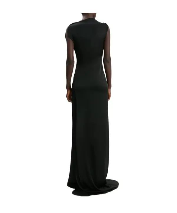 Victoria Beckham Carla Asymmetric Long Dress - Black