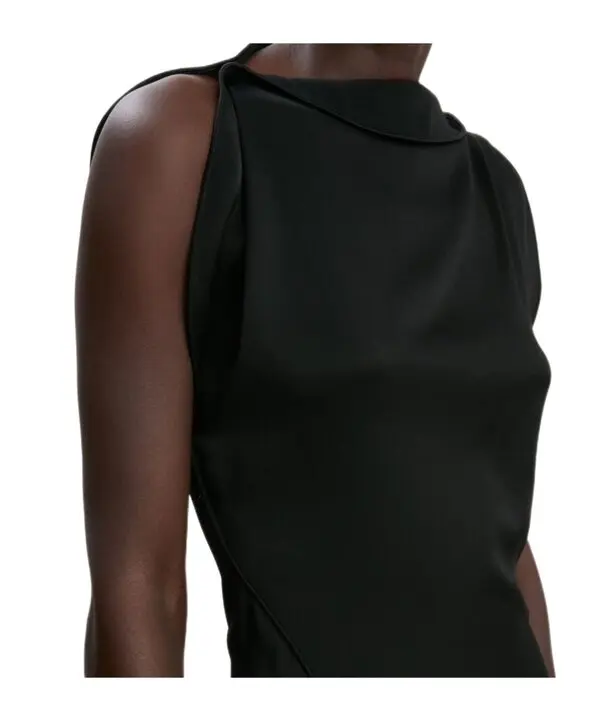 Victoria Beckham Carla Asymmetric Long Dress - Black