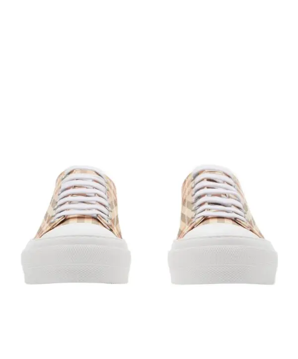 Burberry Checked Lace-up Sneakers