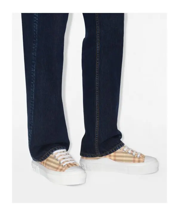 Burberry Checked Lace-up Sneakers