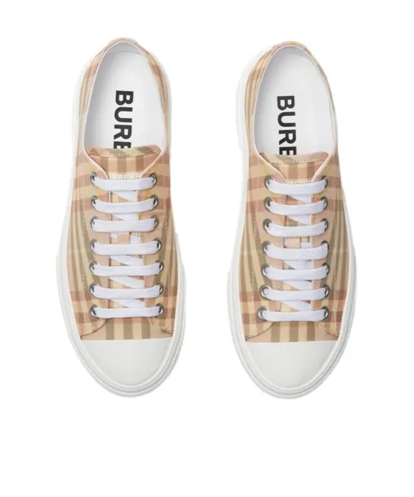 Burberry Checked Lace-up Sneakers