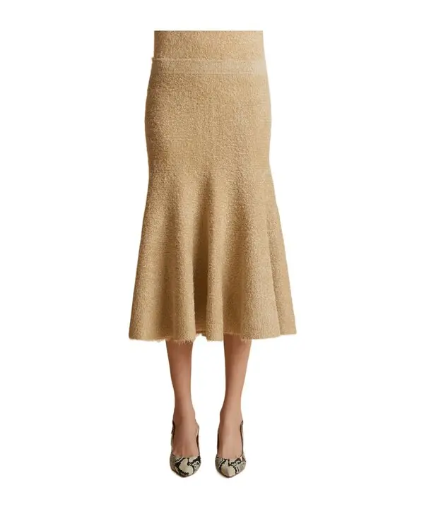 Khaite Cadence A-line Brushed Skirt
