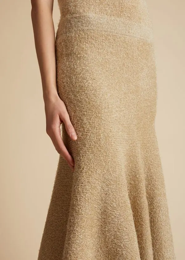 Khaite Cadence A-line Brushed Skirt