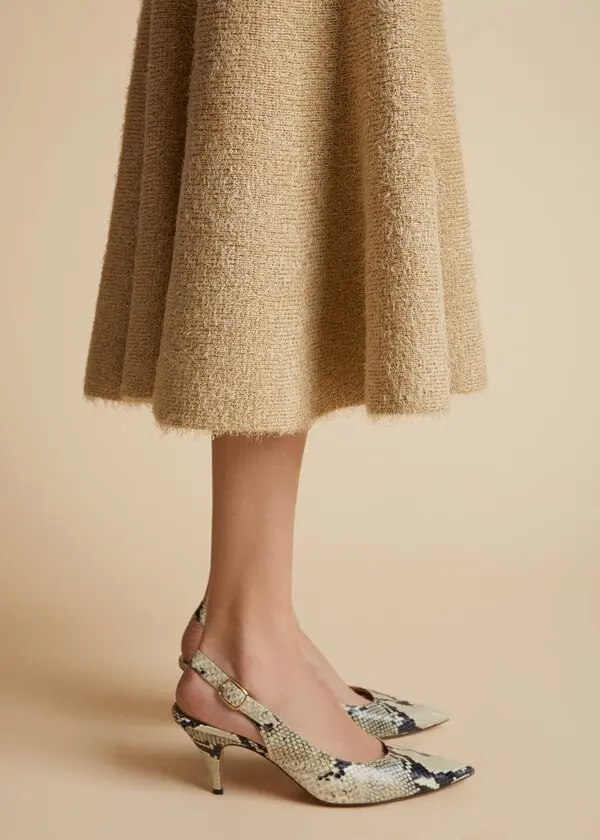 Khaite Cadence A-line Brushed Skirt