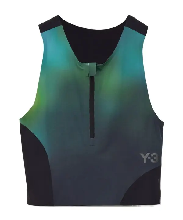 Y3 Running Half-zip Vest - Black