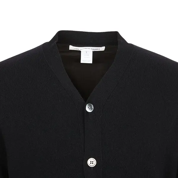 Comme Des Garçons V-neck Long-sleeved Sweater With Button Closure