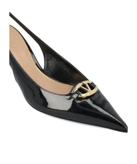 Valentino Garavani Vlogo Signature Pointed Toe Slingback Pumps